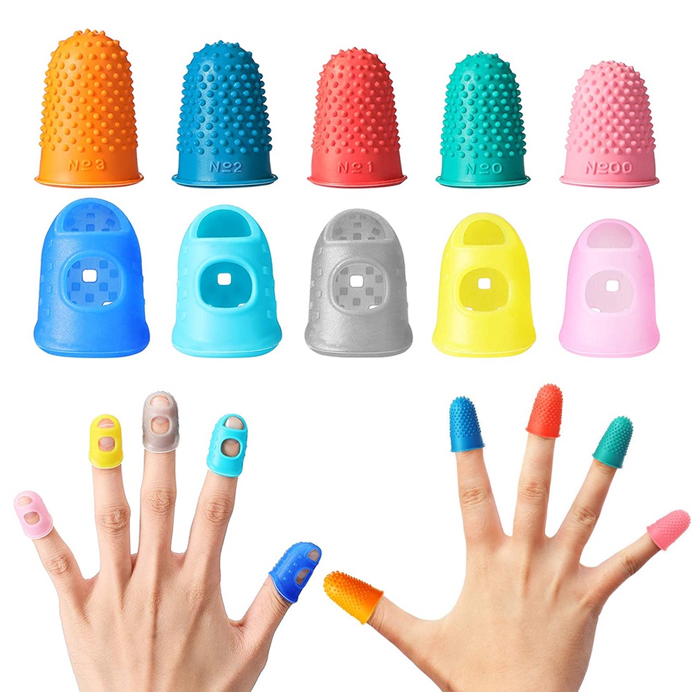 5/10Pcs Sewing Rubber Thimble Silicone Finger Protector Handmade ...