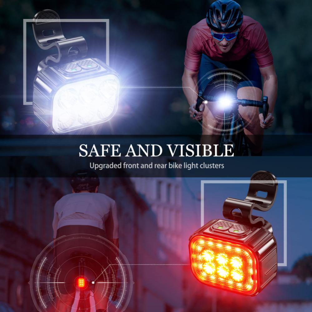【Free Shipping】New Q6 Super Bright Bicycle Lamp Front And Rear Light ...
