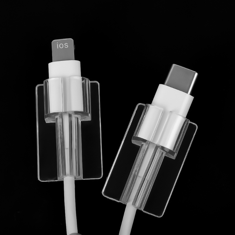 [Featured] 1/5Pcs Clear USB Cable Cover Charger Cord Protector Clip ...