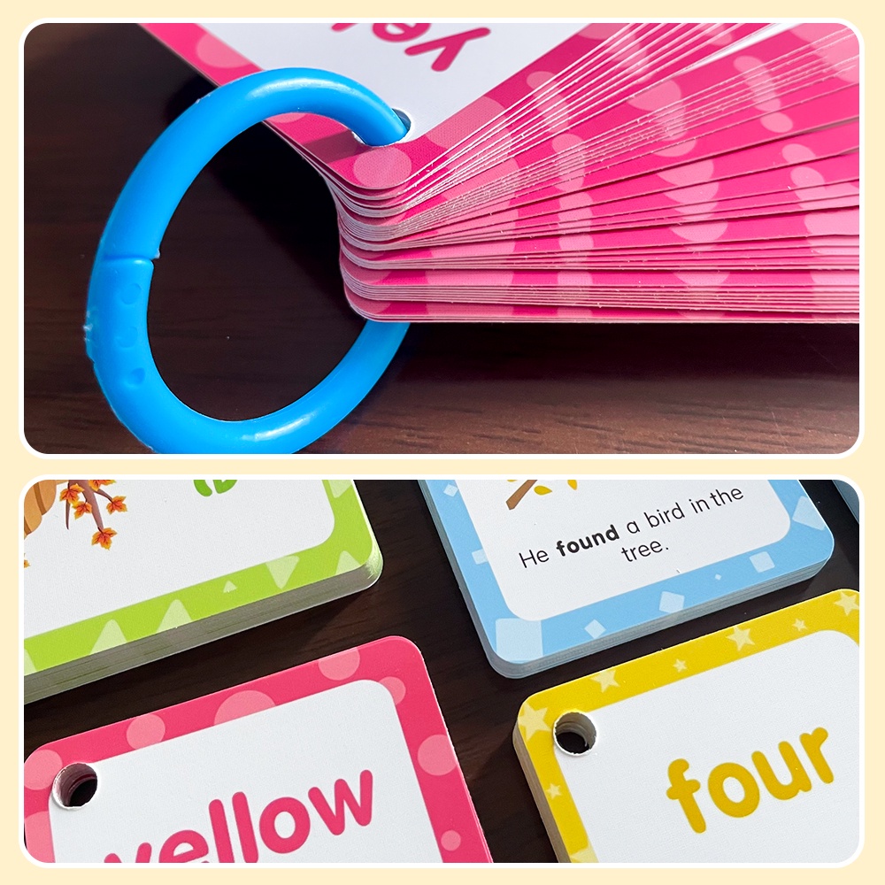 220 Cards Sight Words Flashcards with Pictures&Sentences 5 Levels High ...