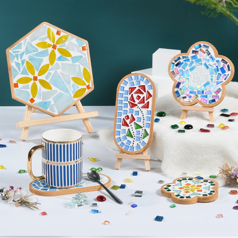 【Ready Stock】DIY Handmade Coasters Mosaic coaster Pot mat DIY creative ...