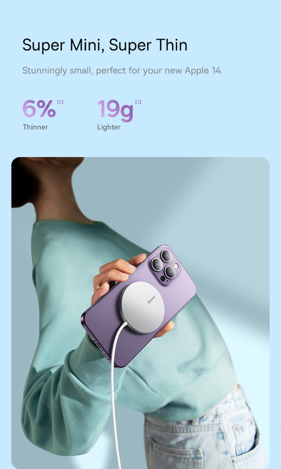 Baseus 15/7.5W Magnetic Wireless Charger for iPhone 14 13 12 Samsung ...