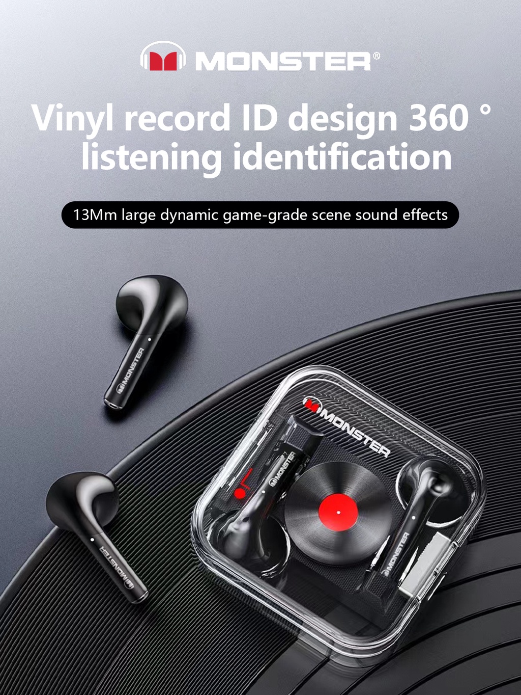 Monster XKT01 Bluetooth Earphone Gaming Earphone Surround Sound Fast ...