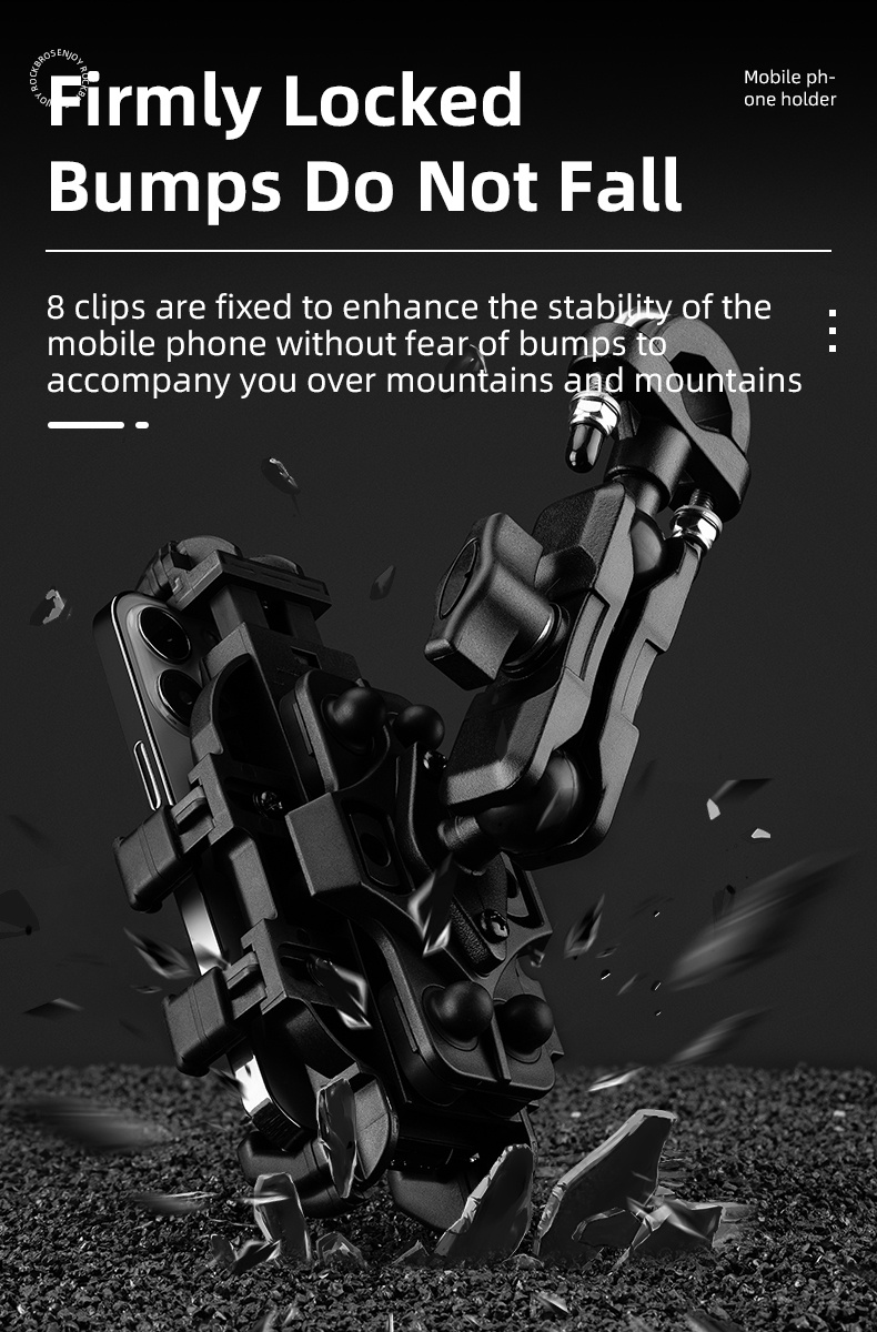 【3-day Delivery】ROCKBROS Motorcycle Phone Holder High quality Shock ...