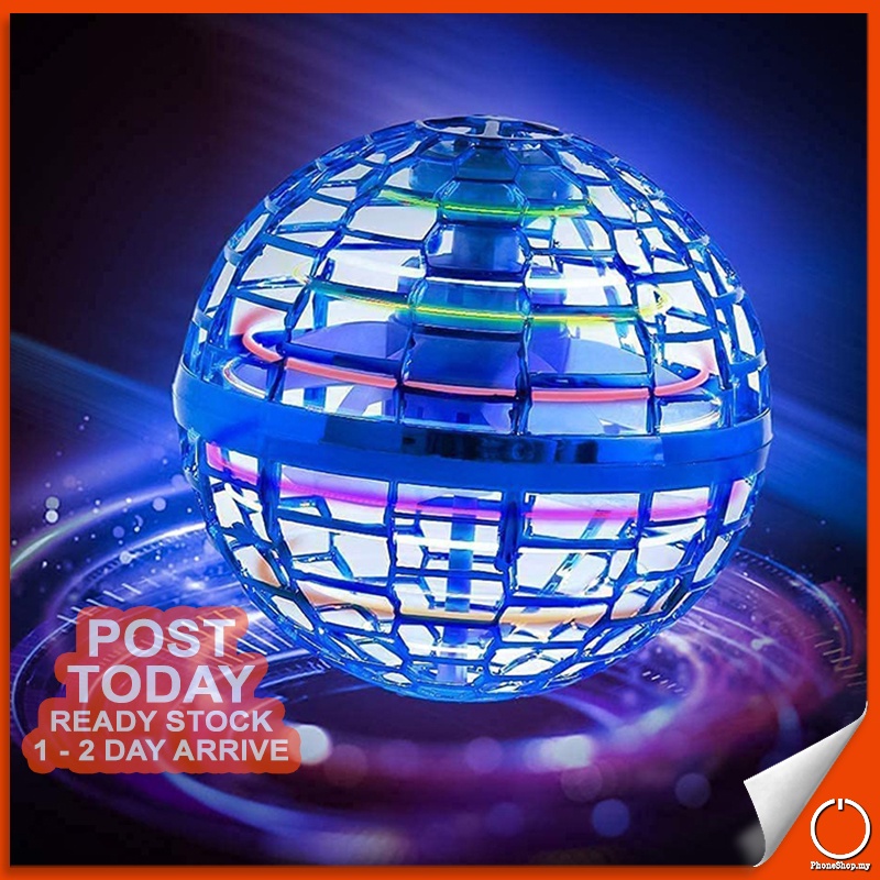 ENDLESS TRICK Flynova Pro Flying Ball LED Spinner Boomerang Gyrosphere ...