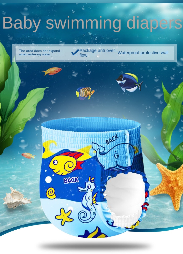 Baby Swimming Diapers Underwater World Style Waterproof Individual ...