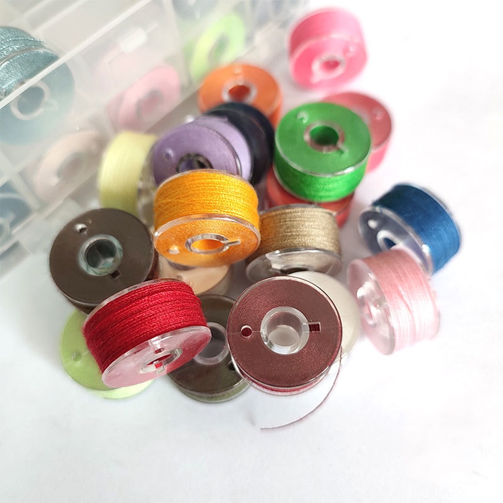 25-72Pcs Multicolor Bobbin Thread Polyester Thread Spools Sewing ...