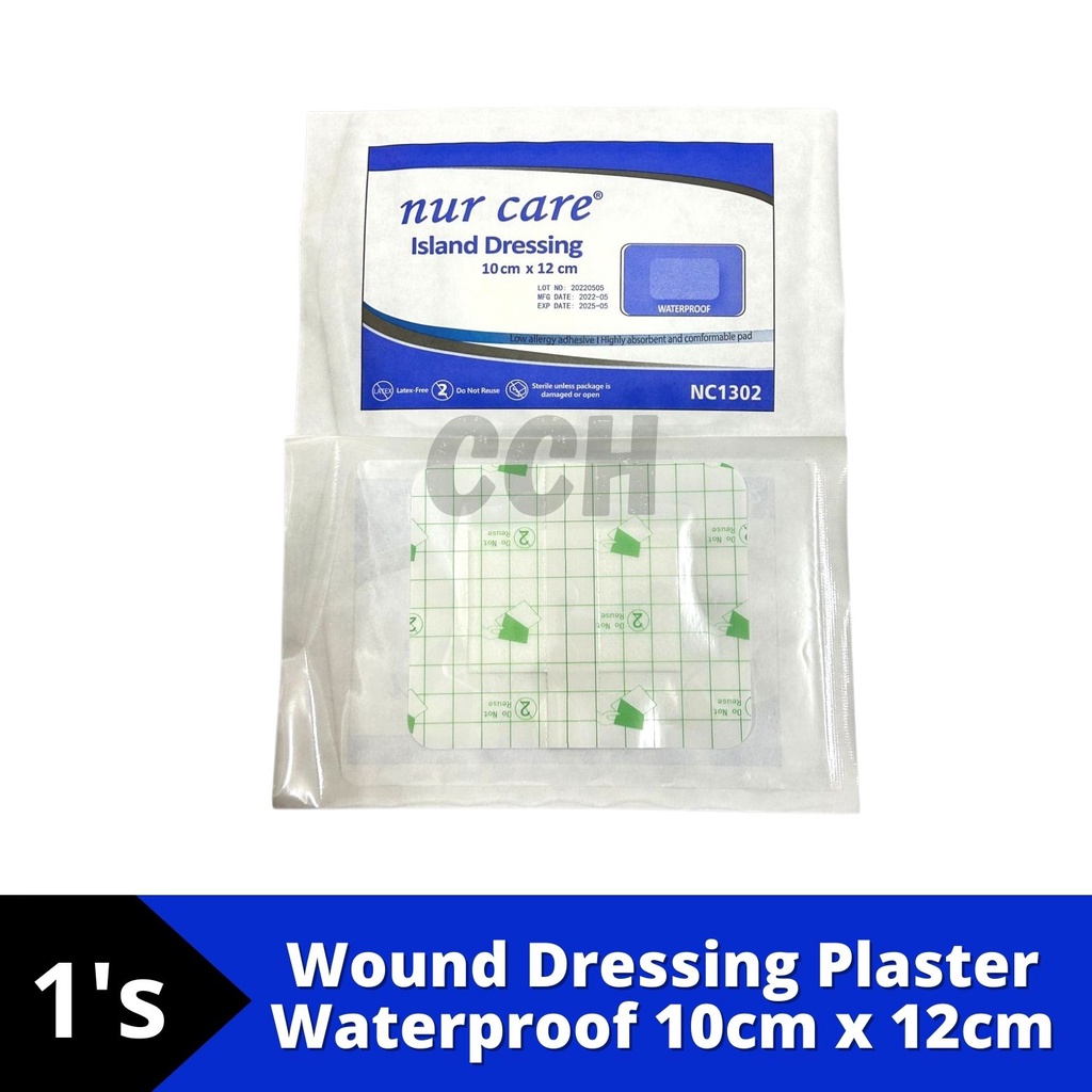 Wound Dressing Plaster Waterproof 10cm x 12cm (Plaster Luka) | Shopee ...