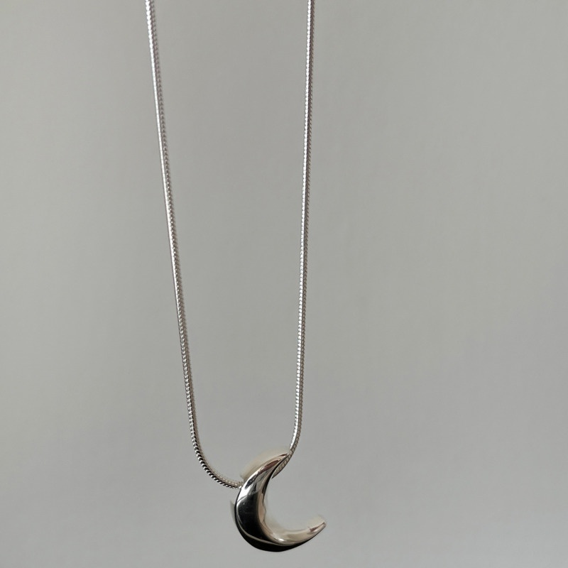 Moon Snake Necklace Men's and Women's Korean casual minority design ...