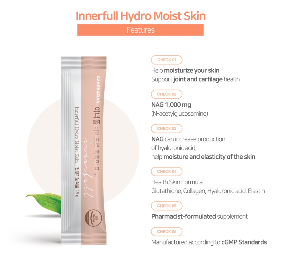 GMPHARM, Innerfull Hydro Moist Skin-Beauty supplement with 1000mg NAG ...