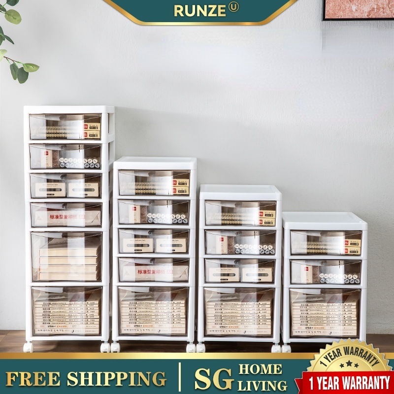 Drawer Type Storage Cabinet Household Plastic Transparent Organizing ...