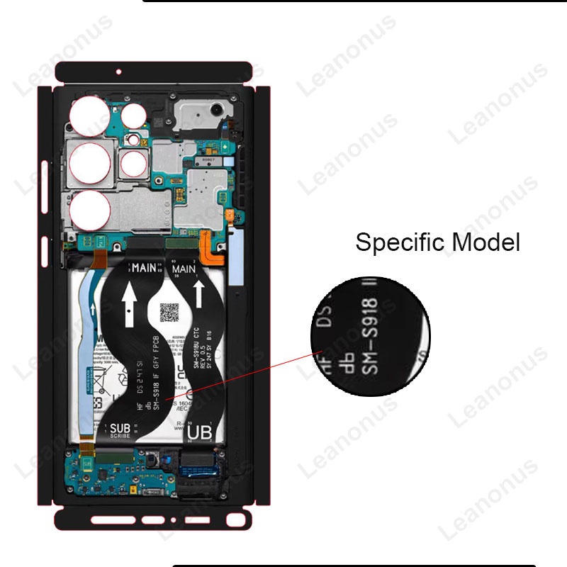 Samsung Galaxy S23 S22 S24 S25 Ultra Plus Decal Skin Teardown Back ...