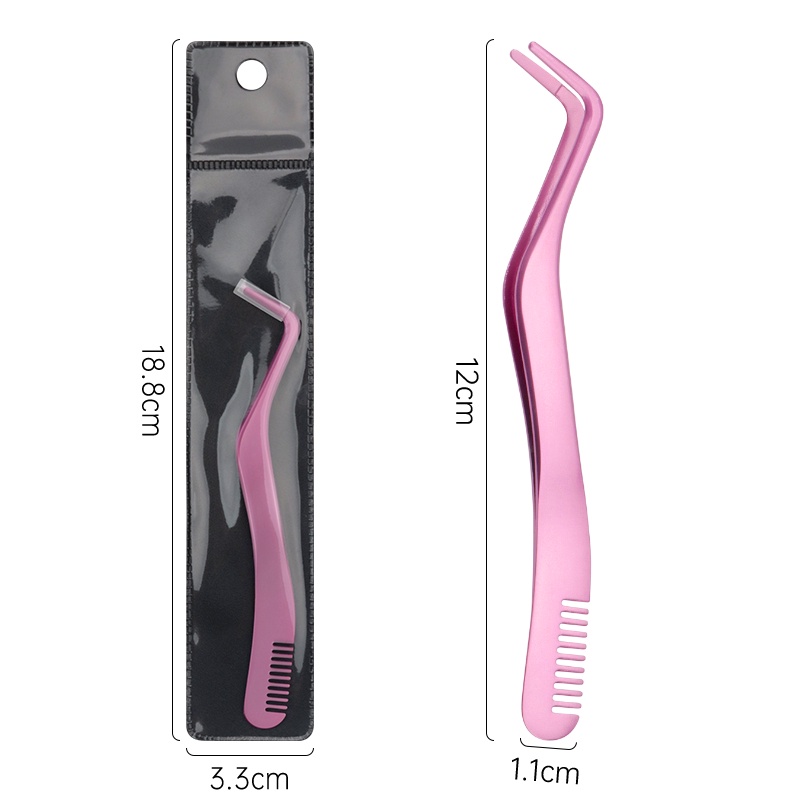 Mollie Lipper 1 Pc Eyelash Comb Tweezers Stainless Steel Anti-Static ...