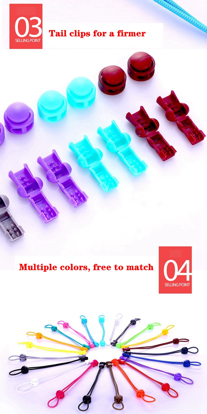 1 Pair 23 Colors Sneaker Shoelaces Elastic No Tie Shoe Laces Stretching ...