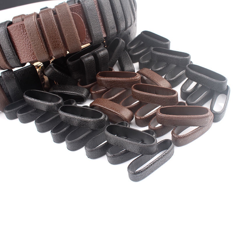 10pcs Set Men's Leather Belt Ring Belt Buckle Loop Fixing Tail ...