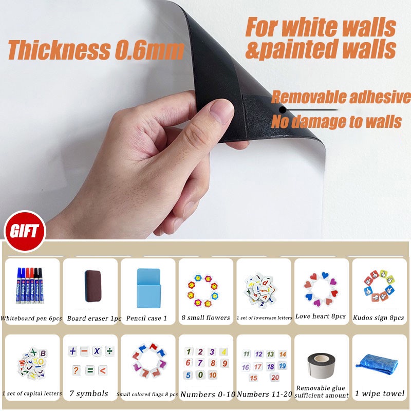 🔥Deluxe Gift🔥Magnetic Whiteboard Wall Stickers Household Painting Small ...