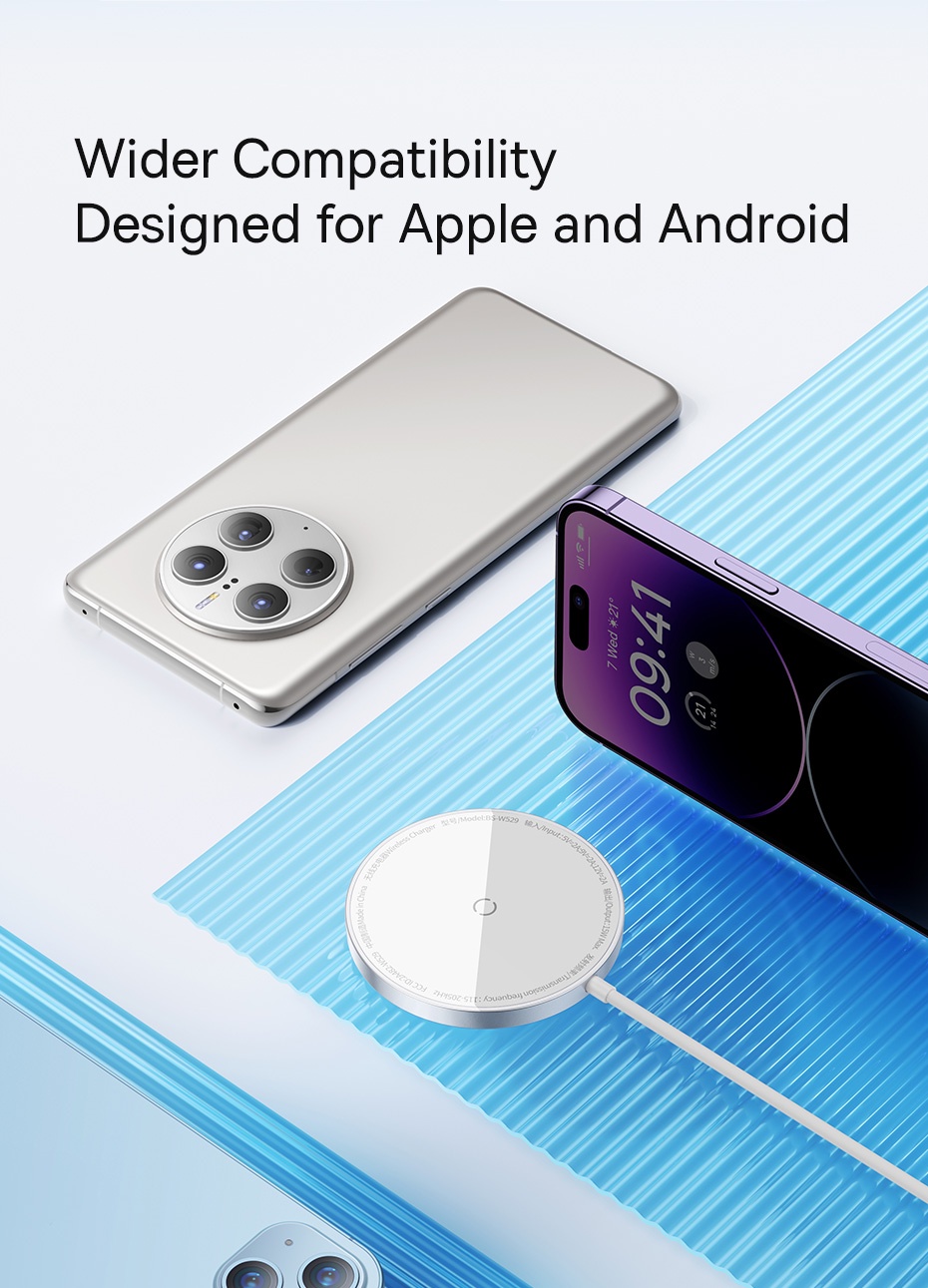 Baseus 15/7.5W Magnetic Wireless Charger for iPhone 14 13 12 Samsung ...