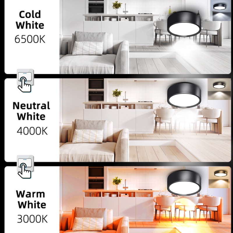 Tri-Color Led Downlight Surface Spotlights Spot Ligh Ceiling Pin Light ...