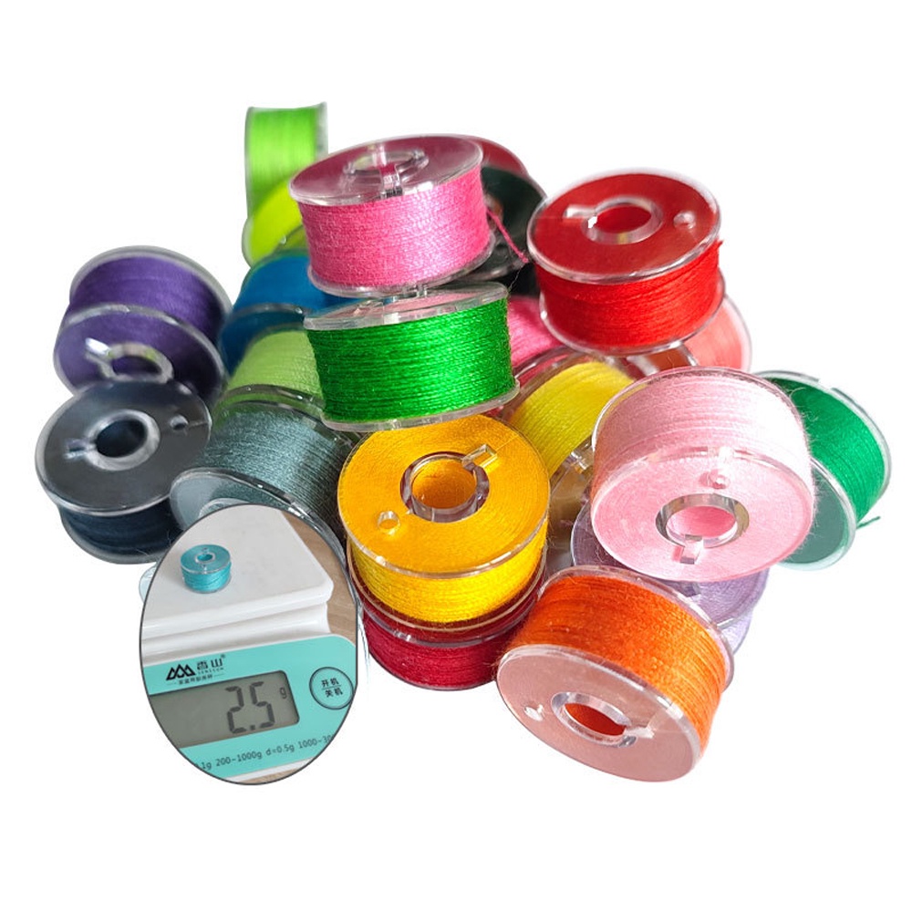 25-72Pcs Multicolor Bobbin Thread Polyester Thread Spools Sewing ...