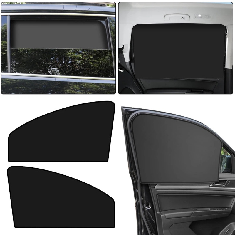 Full Shading Car Curtain Black Rubber Coated Blackout Curtain Summer ...
