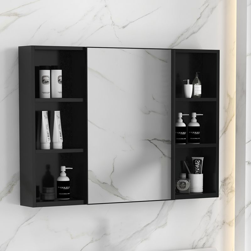 Space Aluminum Bathroom Mirror Cabinet Washroom Storage Box | Shopee ...