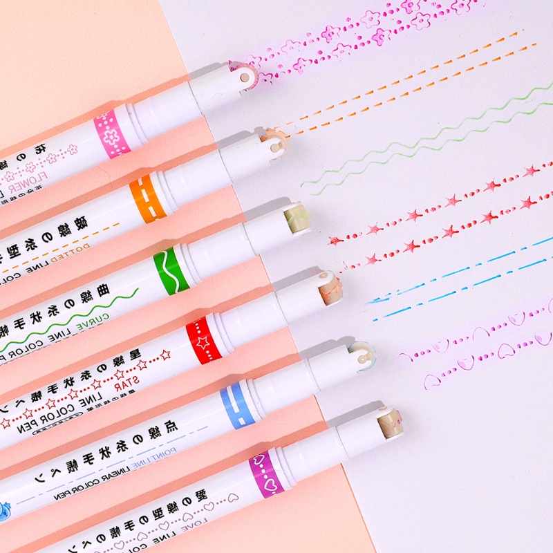 Multi-colored Drawing Curve Pen Funny Pattern Outline Marker Pen Hand ...