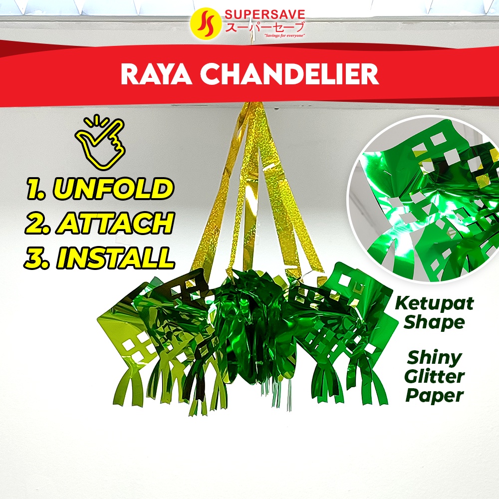 SUPERSAVE Raya Chandelier Tinsel Ketupat Basket Ceiling Deco Banner ...