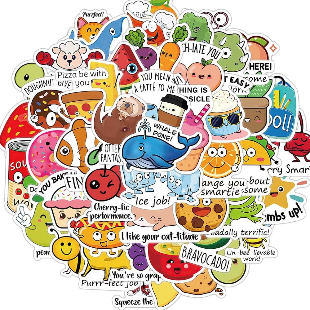 Punny Rewards Stickers Punny Labels Motivational Stickers Inspiration ...