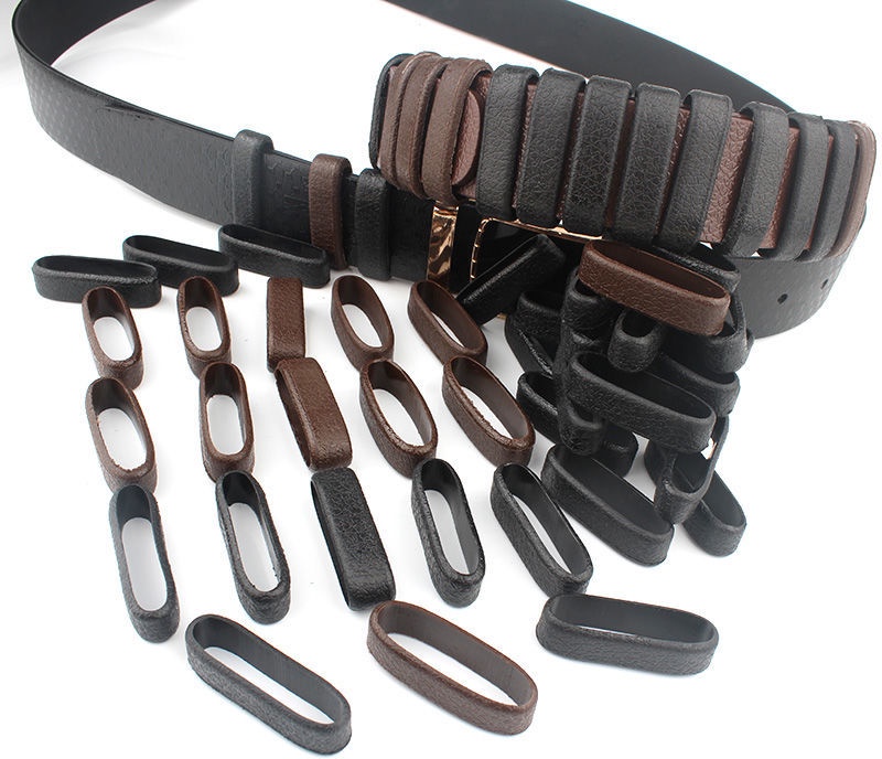 10pcs Set Men's Leather Belt Ring Belt Buckle Loop Fixing Tail ...