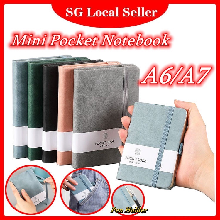 （SG Seller)Mini A7/A6 Pocket Notebook 200 Pages Portable Notepad Memo ...