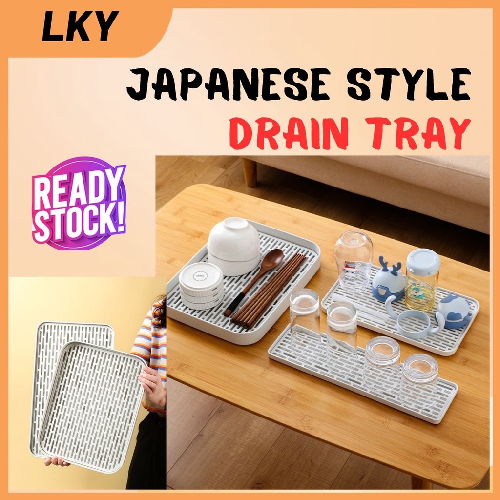 LKY - Japanese Style Drain Tray - Draining Tray / Cup Holder Drain Tray ...