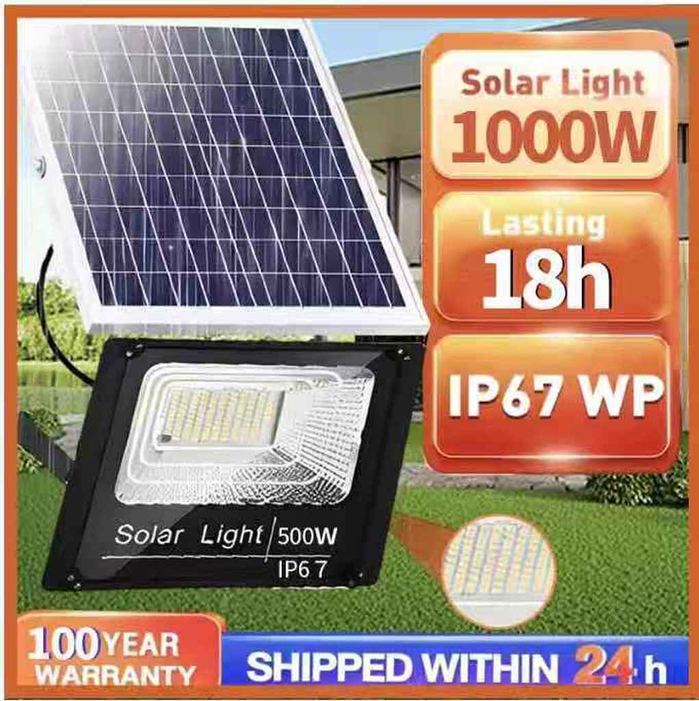【SG Local Seller】1000W Solar Light Outdoor Solar Flood Light Solar ...
