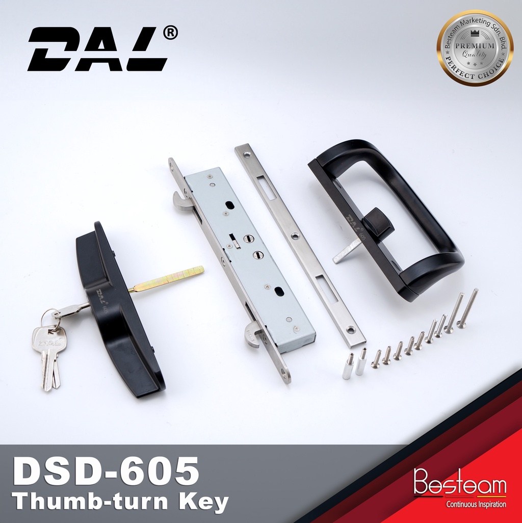DAL DSD-605 Sliding Door Lock with Thumb Turn Key | Shopee Singapore
