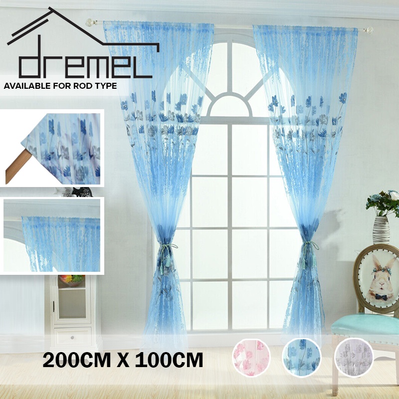 DREMEL 1 Pcs Window Printed Curtain Living Room Screens Home Decor ...
