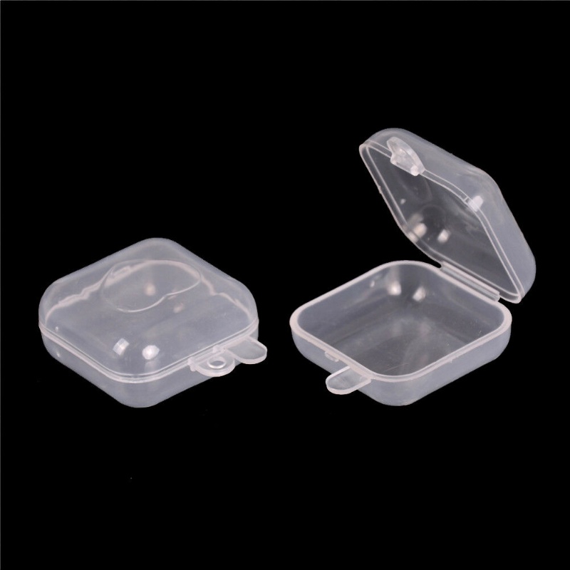 Mini Clear Storage Box with Lid / Plastic Rectangular Collection Case ...