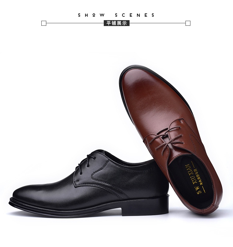 SG stock Men's Leather shoe Shoes Business formal work shoes Men's Lace ...