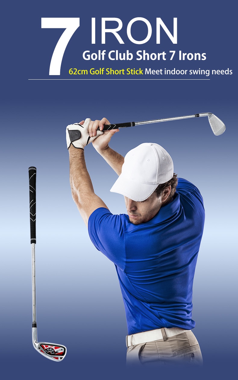 Golf No.7 Iron Golf Swing Practitioner Indoor Practice Club 62cm Short ...
