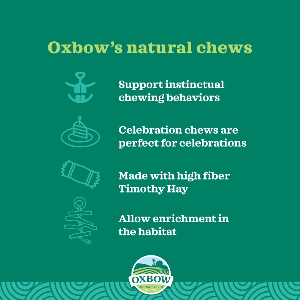 Oxbow Enriched Life Deluxe Hay Wrap Small Animal Natural Chews | Pet ...