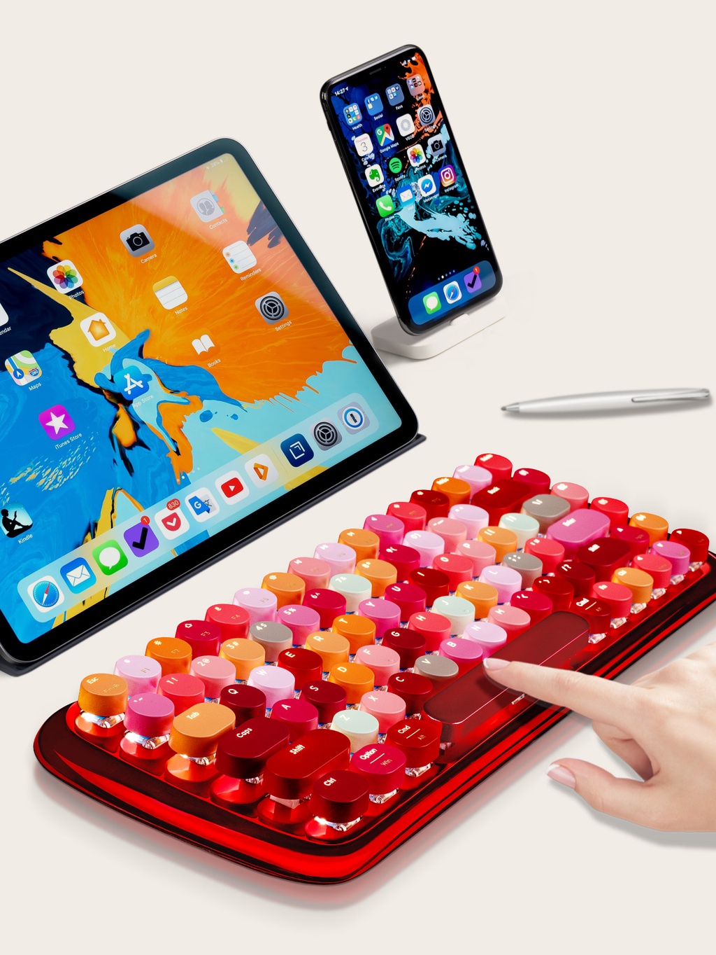 MOFII LUSC Mechanical Wireless Bluetooth Keyboard Office Table PC ...