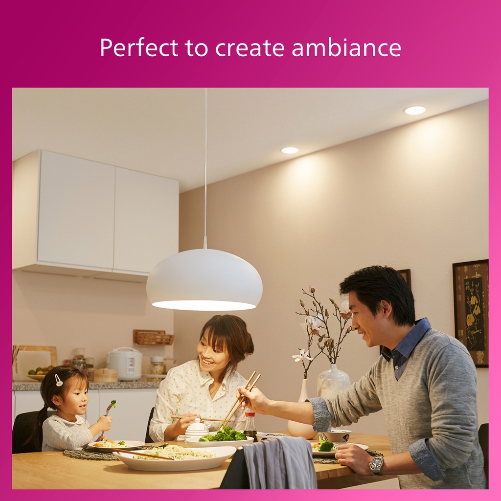 Philips Meson Scene Switch LED Downlight Tri-Color with regular switch ...