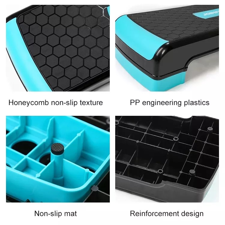 3H Adjustable Non-Slip Aerobic Step Up Board Stepper Fitness Workout ...