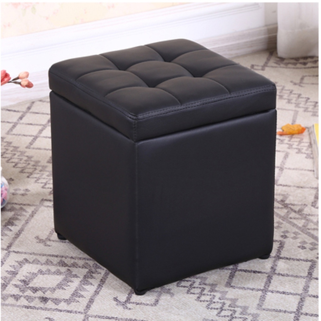 【QY Local Mall】120cm Leather Storage Bench Stool PU Ottoman With ...
