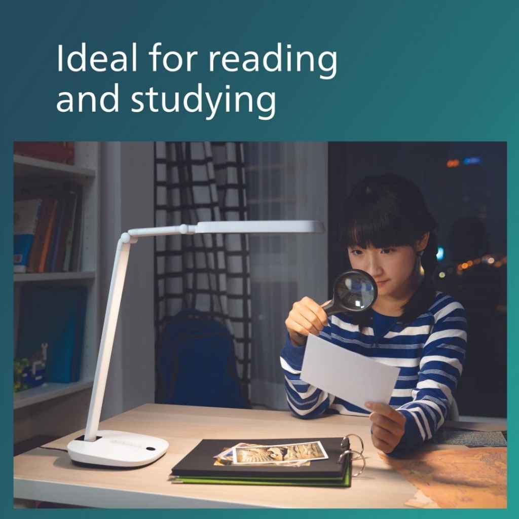 Philips RobotPlus LED Desk Light - 4-level slide touch dimming control ...