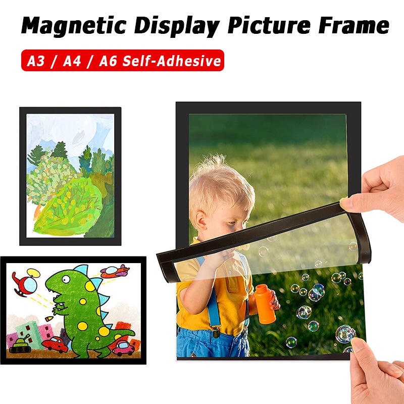 Self-Adhesive Magnetic Display Picture Frame A3/A4/A6 Wall Mount Photo ...