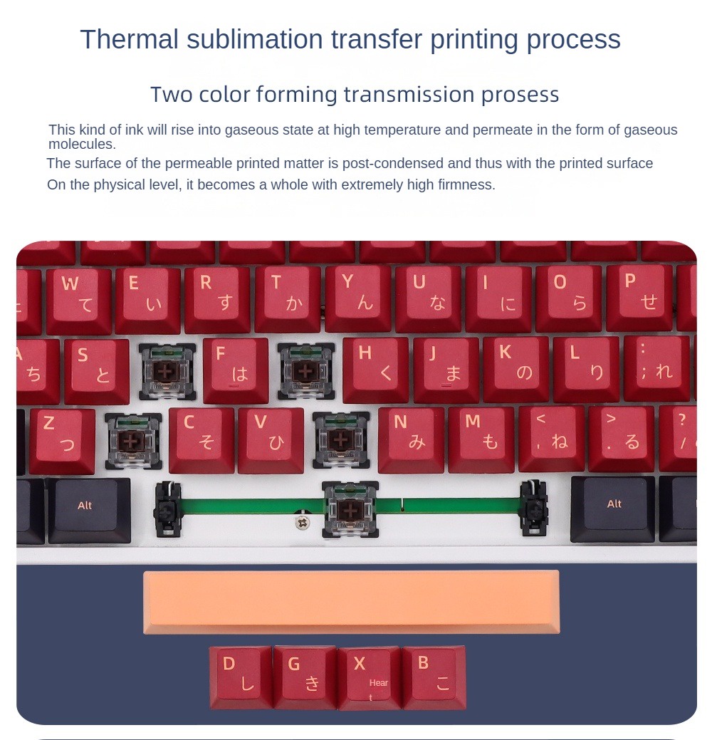 Blue Samurai, Red Samurai PBT Keycap, Cherry profile adapted to MX ...