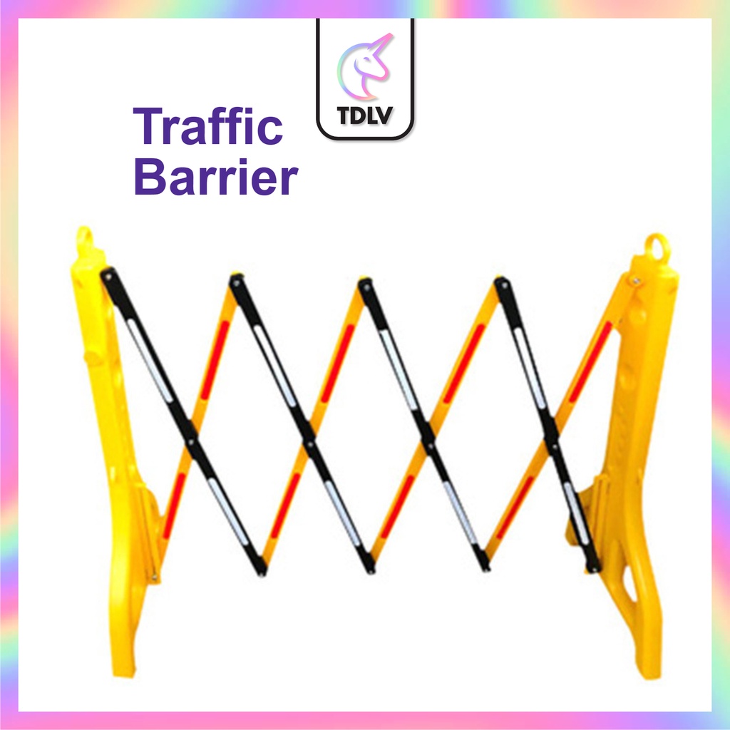 TDLV Extendable Mobile Barricade Fence, Road Barrier Movable ...