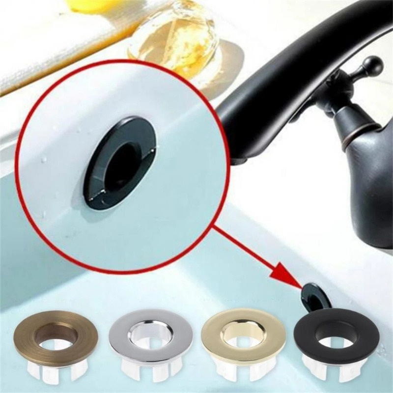 Multi-Purpose Kitchen Sink Hole Round Overflow Cover / Bathroom Basin ...