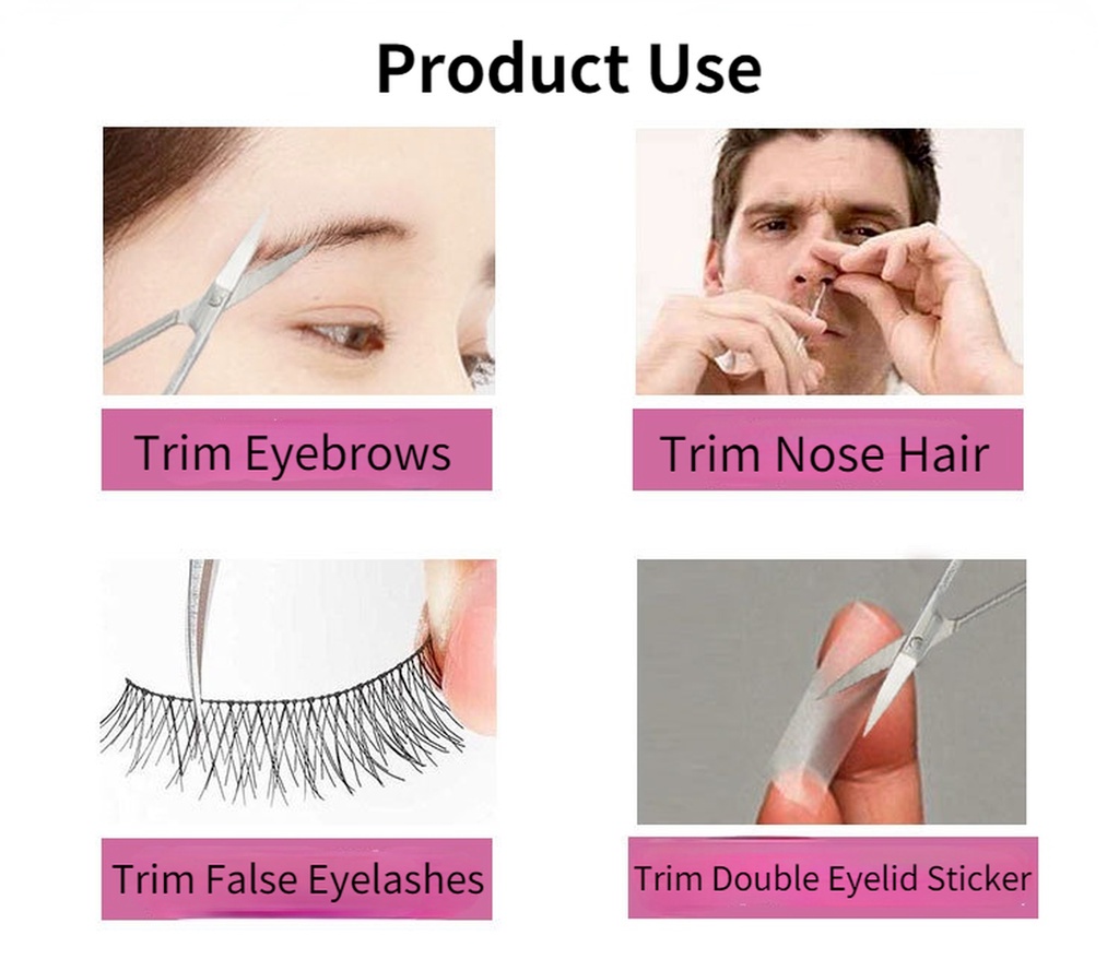 Mollie Lipper Stainless Steel Lashes Tools Eyebrow Scissor Nose Hair ...