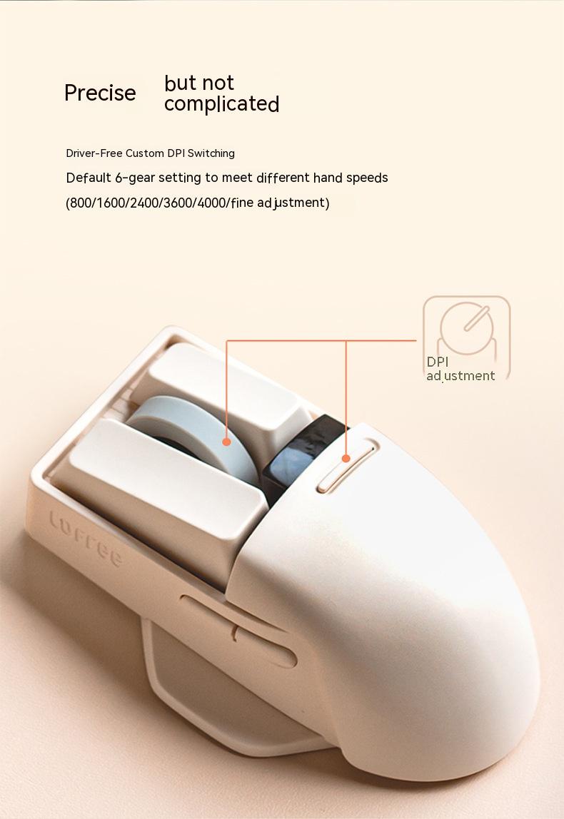 Lofree Touch PBT Wireless Mouse OLED Screen PAW 3805 Sensor 4000 DPI ...