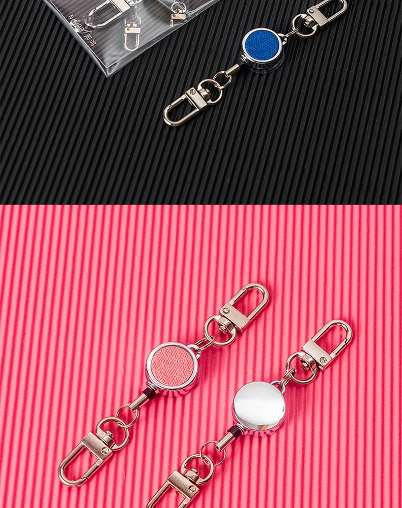Retractable Can Buckle Keychain Anti-Theft High Elasticity Cars and ...